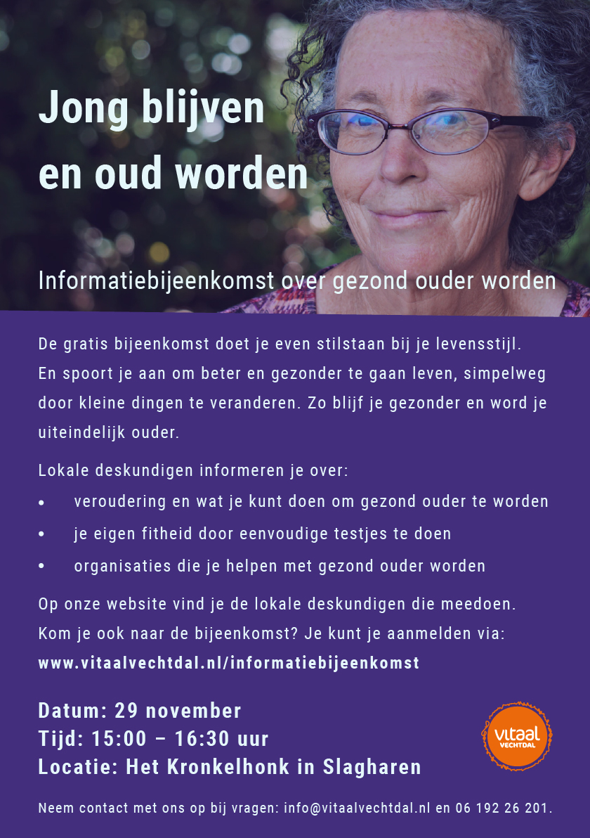 Informatie bijeenkomst: Gezond ouder worden – Het Kronkelhonk